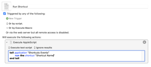 Running a Shortcut from a Keyboard Maestro Script - MacSparky