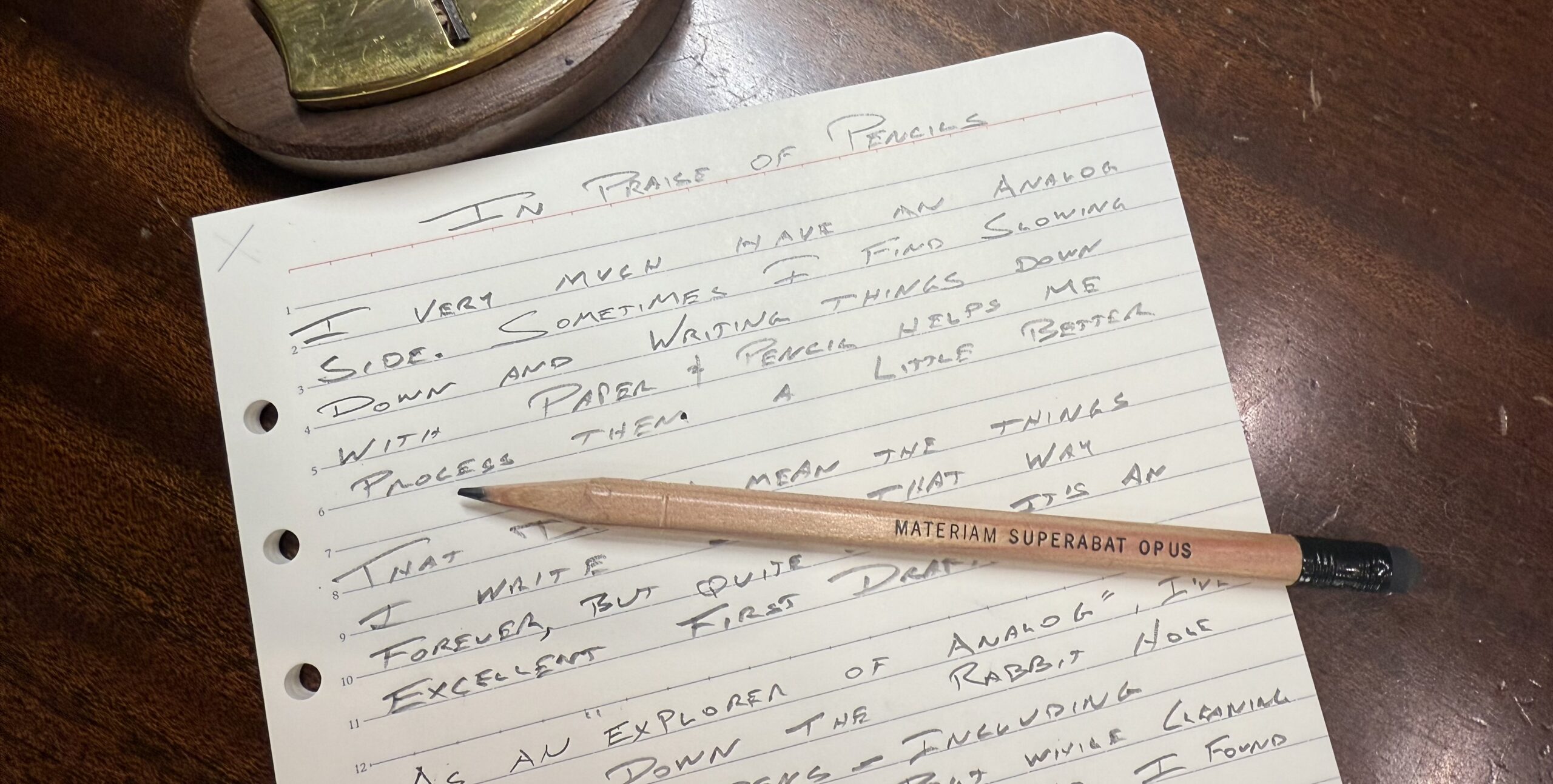 In Praise of Pencils - MacSparky