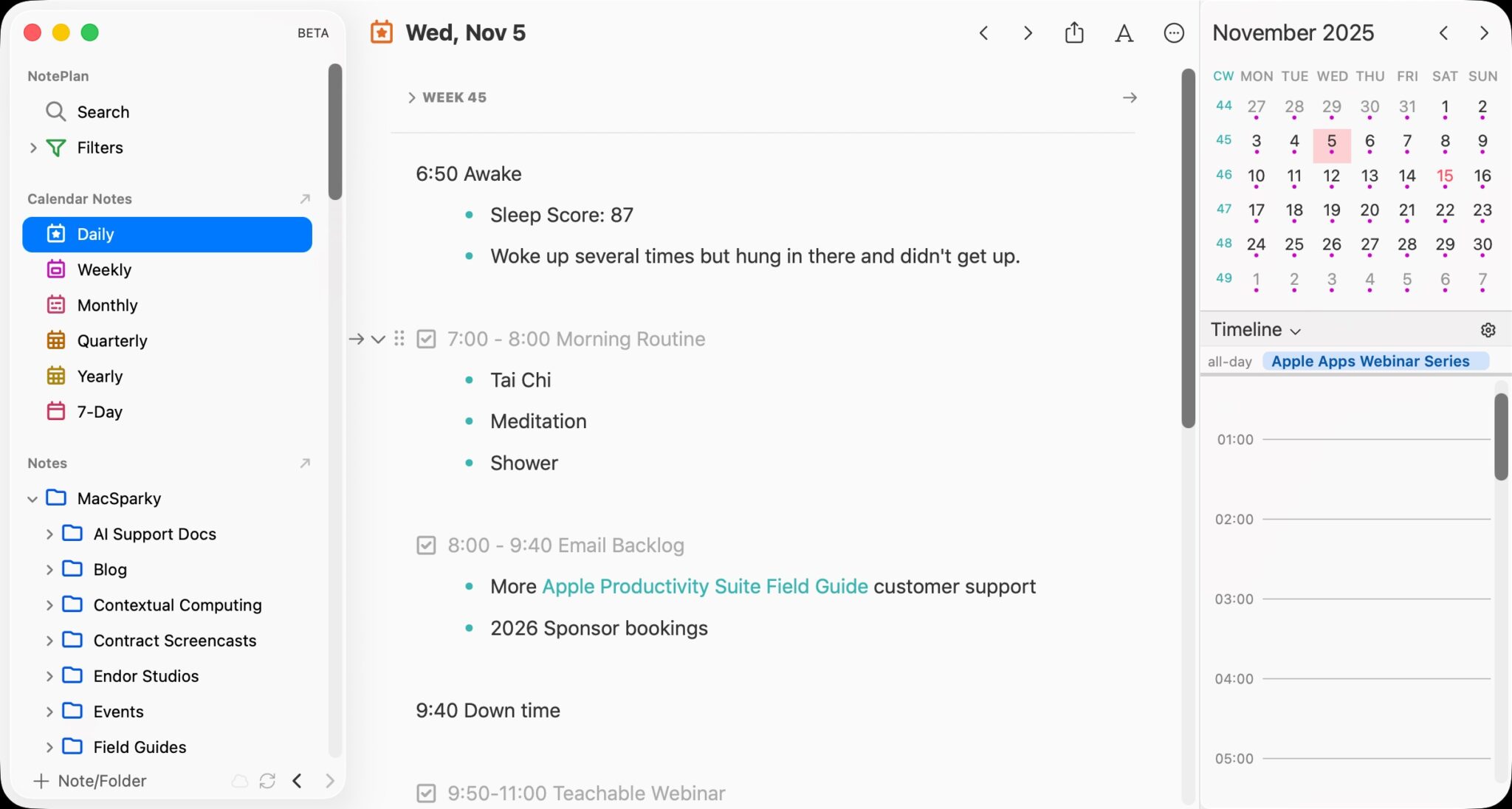 NotePlan: Your Notes, Tasks, and Calendar in One Place - MacSparky